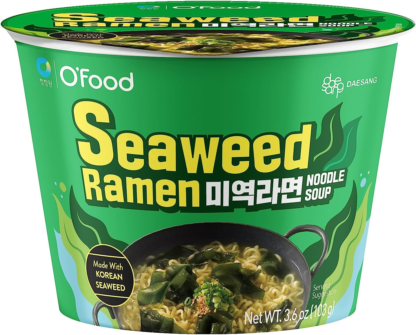 Amazon.com: O'Food Seaweed Ramen, Made Korean Seaweed, Korean Instant ...