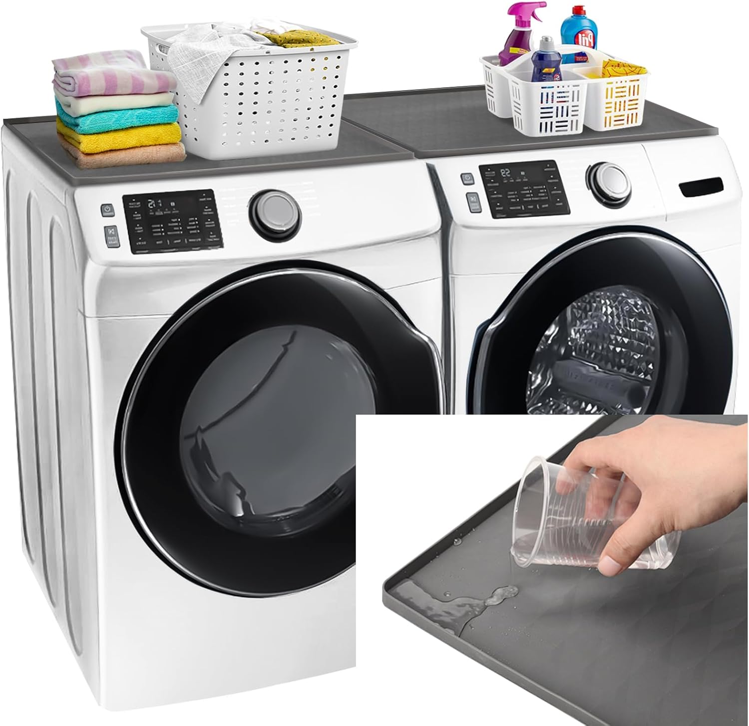 Amazon.com: 2 Pack, Washer Dryer Top Protector, Washer Dryer Counter ...