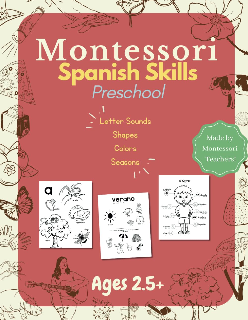 Montessori Spanish Skills Workbook: Pre - Reading | Preschool ...