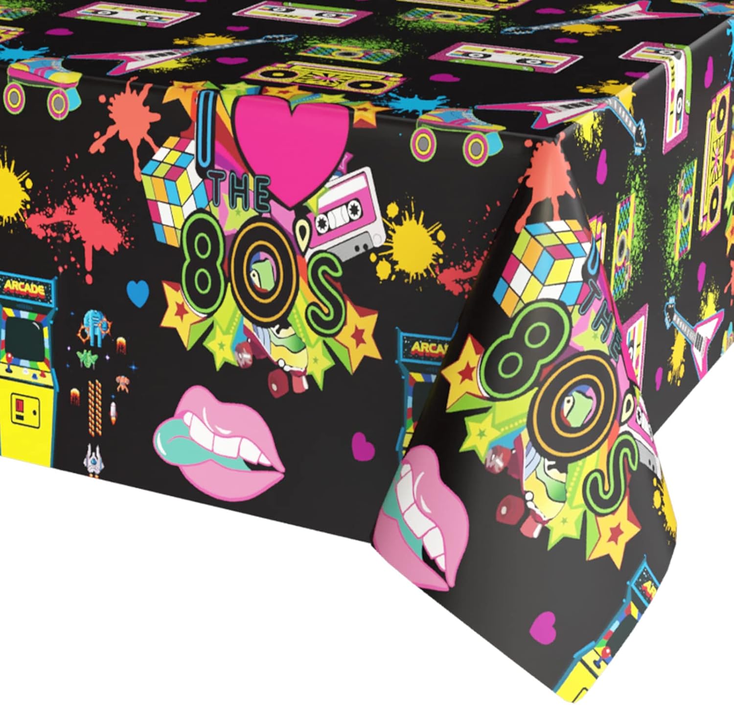Amazon.com: Wpensky 80s Party Table Cloths - 3PCS Rectangular Table ...