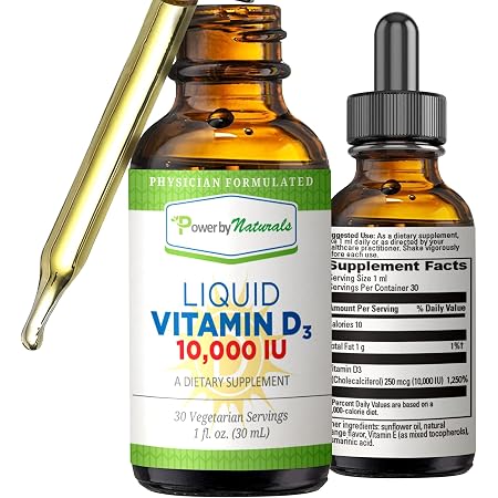 Amazon.com: Liquid Vitamin D Drops - Unflavored Kosher D3 Liquid Drops ...