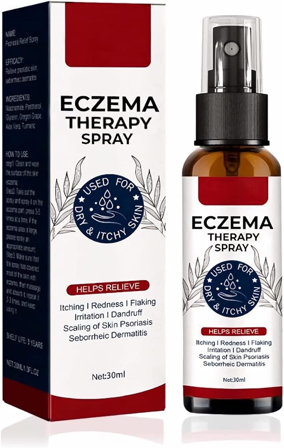 Eczema Therapy Spray, Natural Eczema Relief Spray, Eczema Treatment, Fast Acting Itch Relief ...