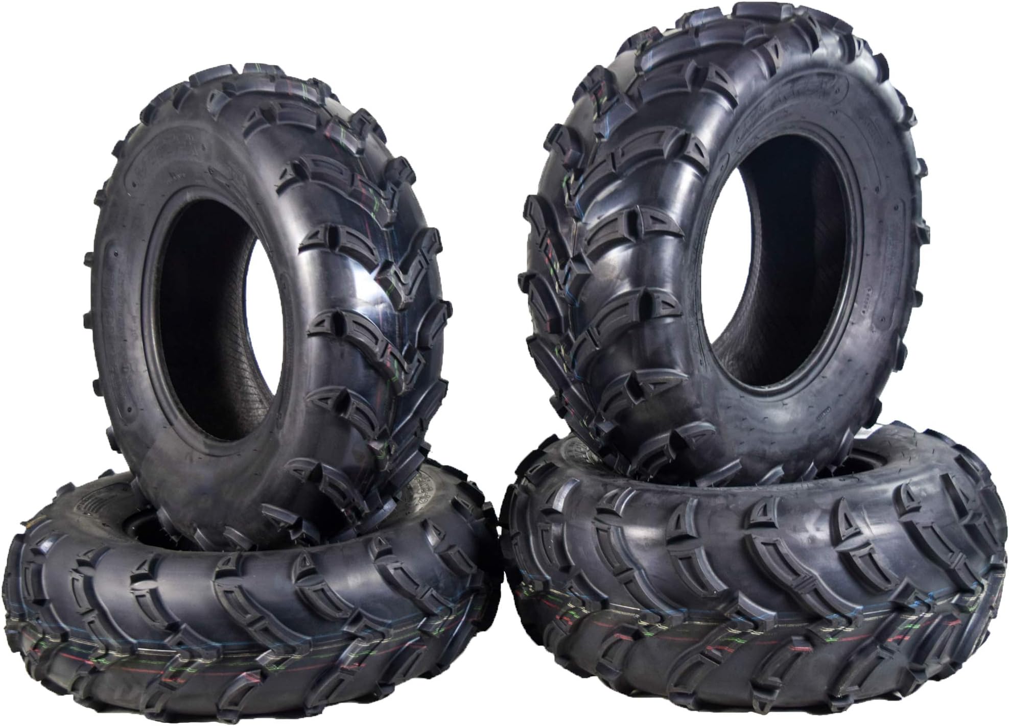 Amazon.com: MASSFX MK 4 Set ATV Tires 25x8-12 Fronts 25x10-12 Rears 6 ...