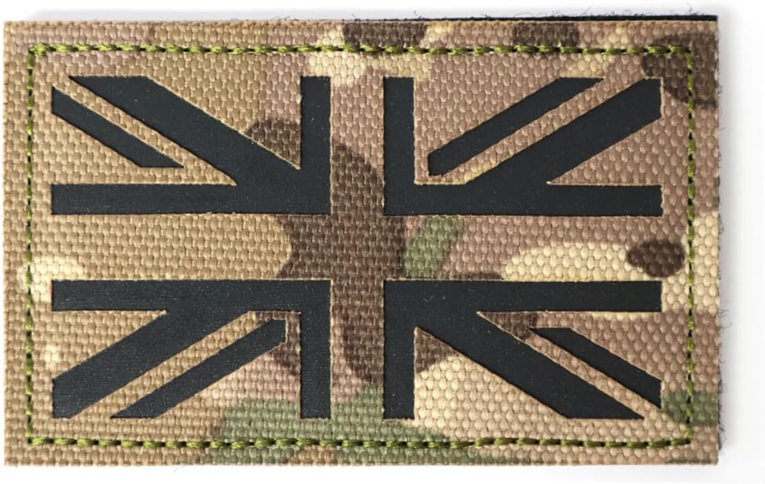 Camo IRR Union Jack Flag Patch British Military Hook and Loop 8x5cm ...