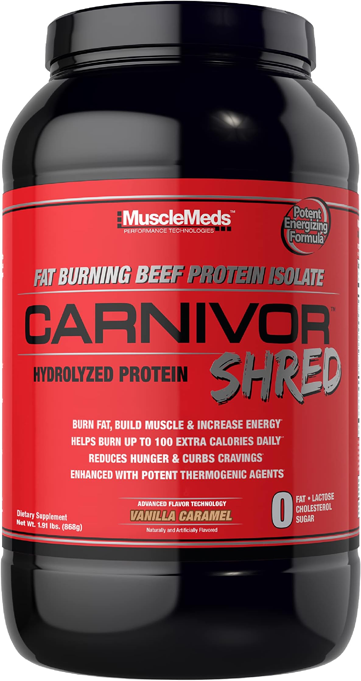 Amazon.com: MuscleMeds Carnivor Shred Fat Burning Hydrolized Beef ...