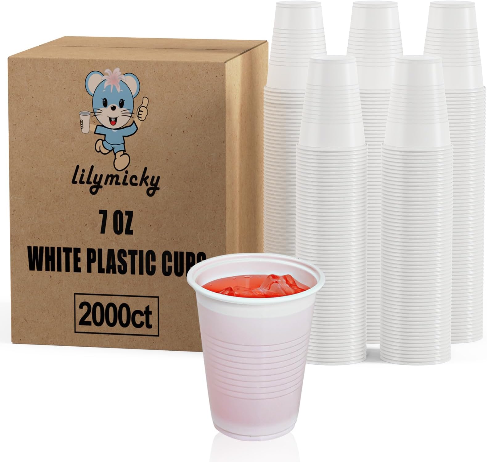 Amazon.com: Dart Clear Plastic Cups, 7 Oz., Clear, Pack Of 2,500 ...