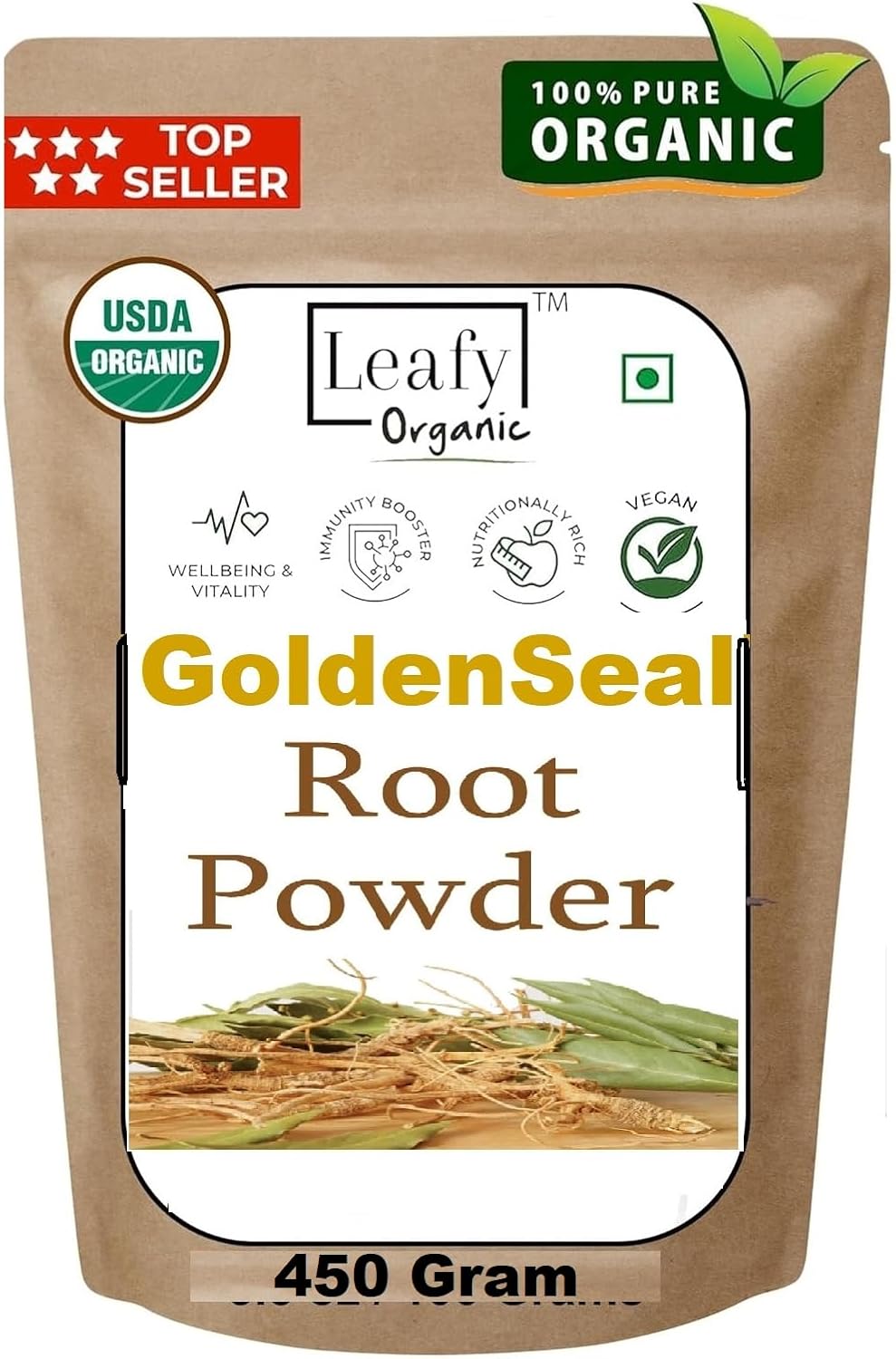 Amazon.com: Leafy Organic Goldenseal Root Powder - 3.5 oz Pure Natural ...