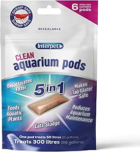 Interpet Clean Aquarium Pods, Makes Tapwater Safe for Fresh Water Fish ...