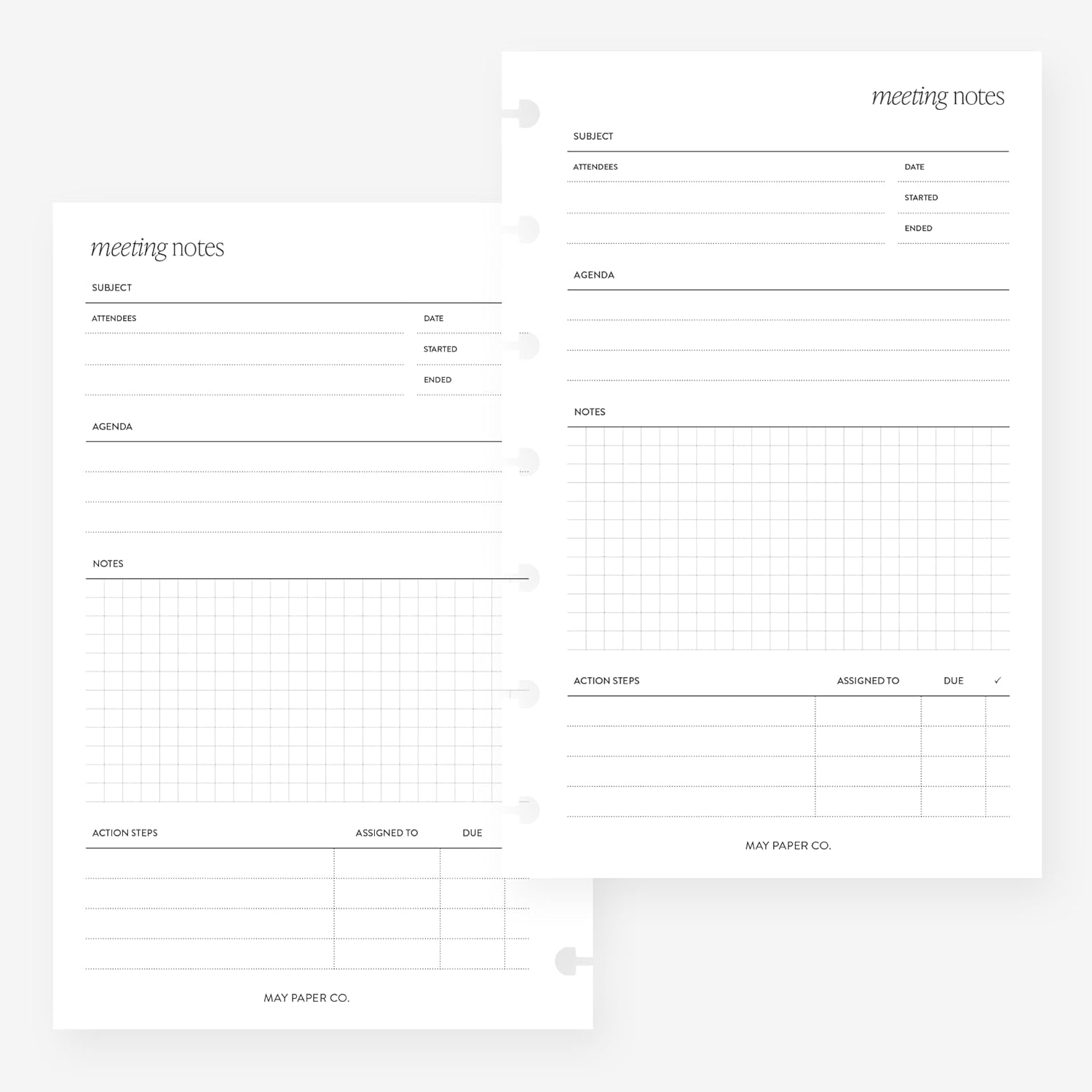 Amazon.com : Mini Happy Planner Meeting Notes Planner Insert Agenda ...