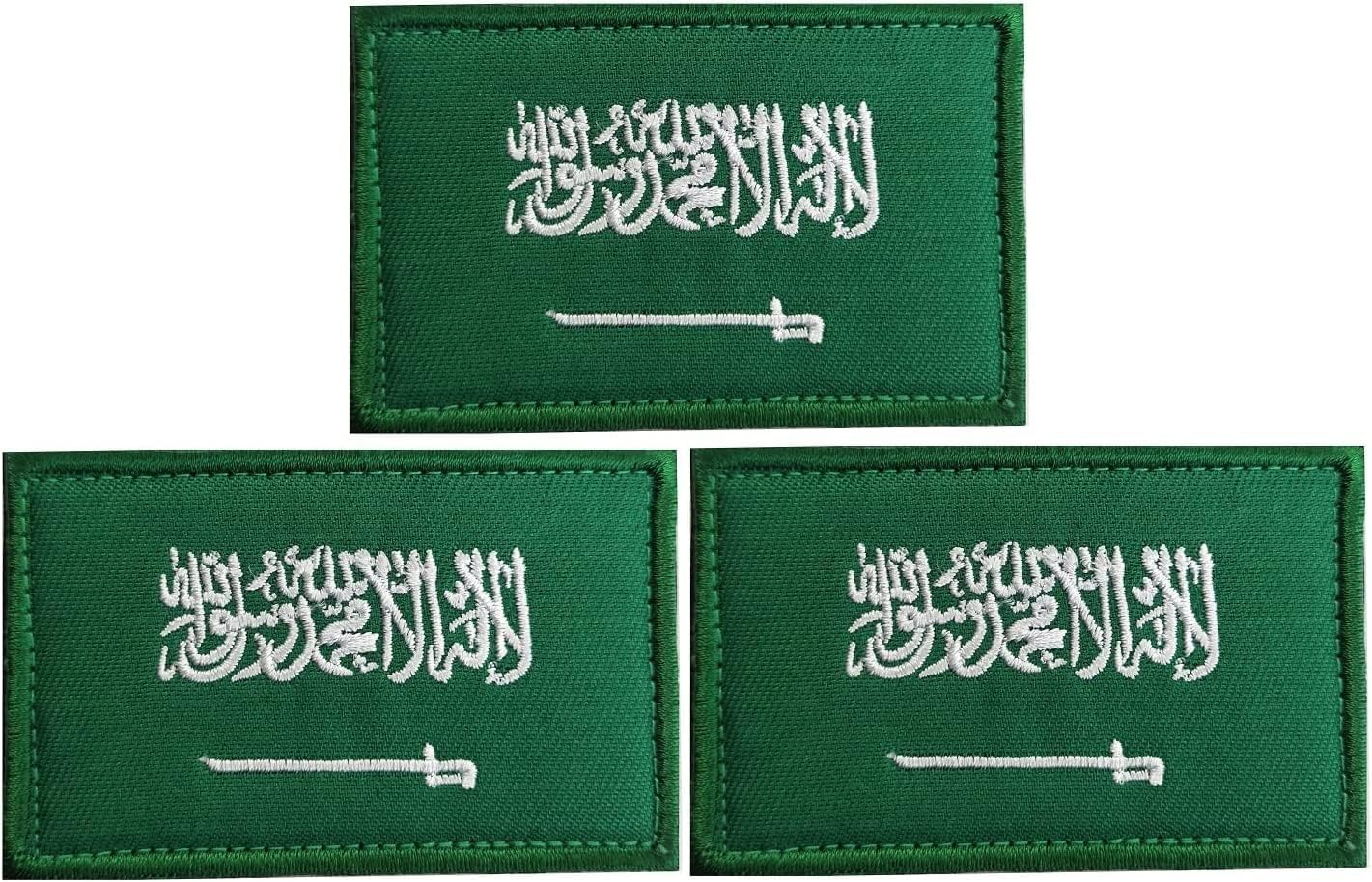 Pack of 3 Saudi Arabia Flag Embroidered Tactical Military Patch - Hook ...