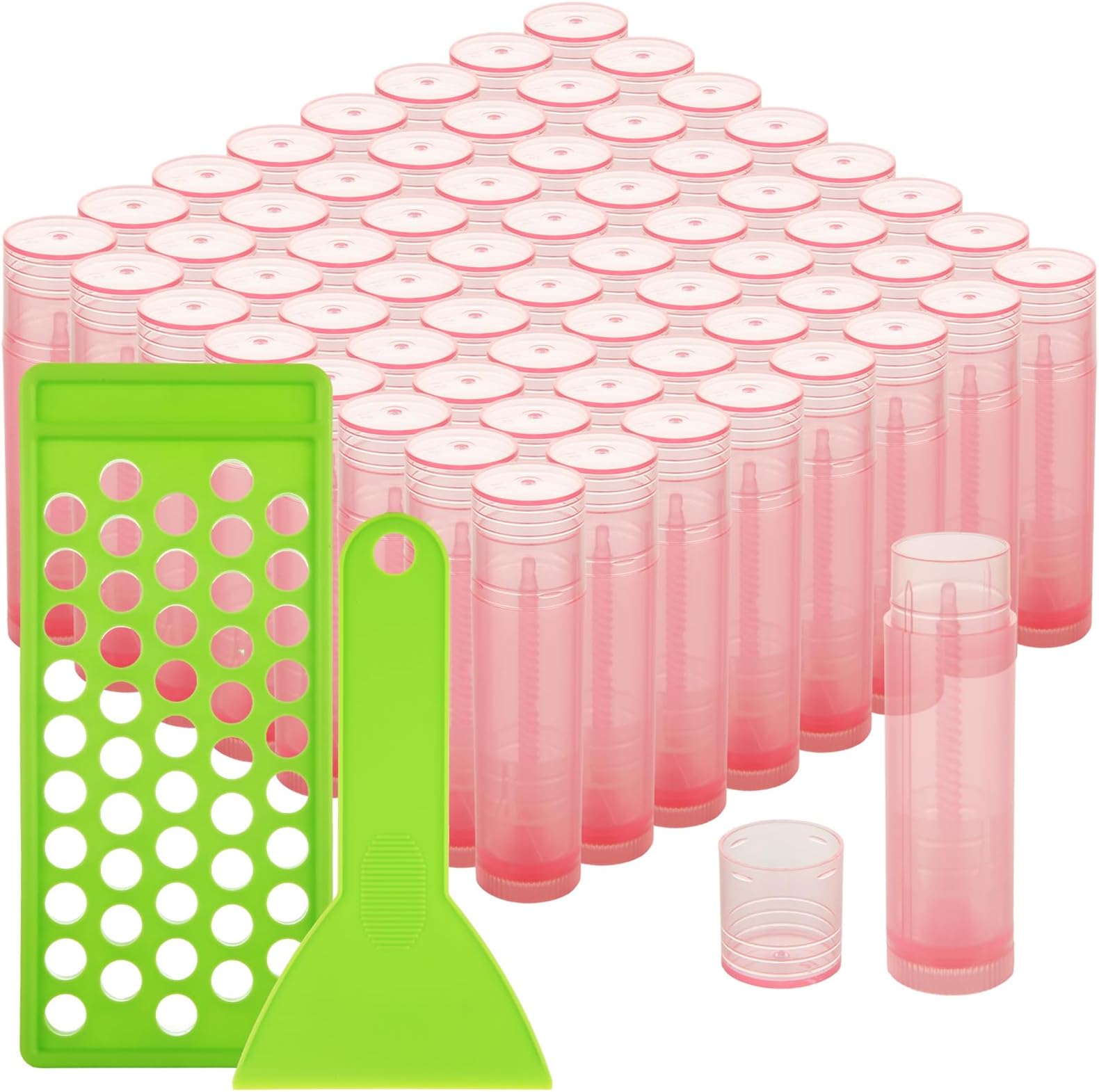 Amazon.com : ACXFOND 100Pcs Lip Balm Tubes with Filling Tray and ...