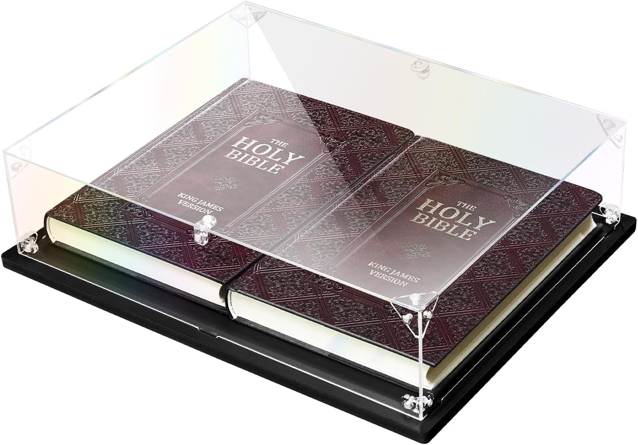 Amazon.com: Clear Display Case for Bible, Acrylic Wall Mount Vertical ...