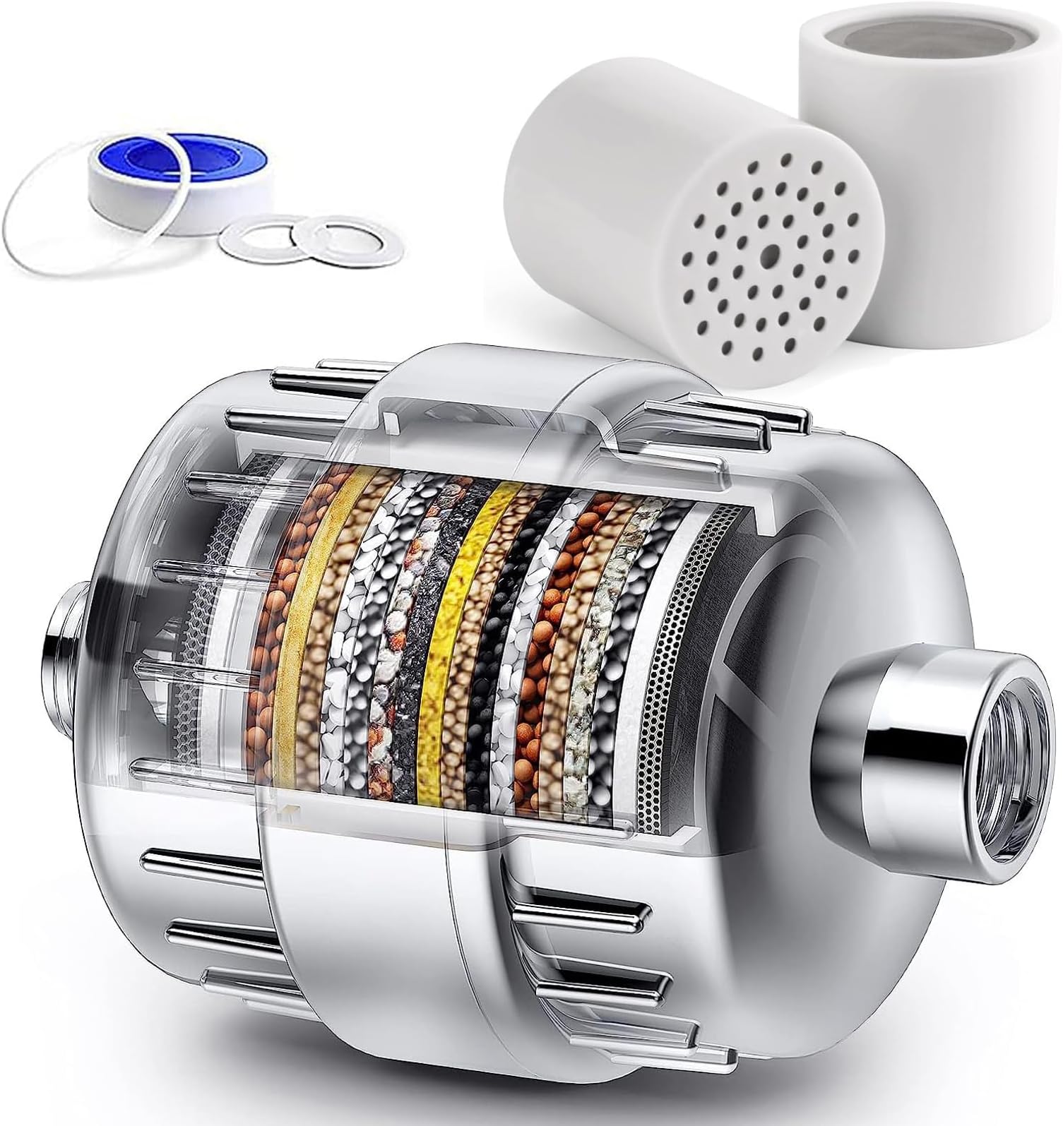 Filtro Regadera de 20 Etapas, Universal Filtro de Ducha Agua Filtro ...