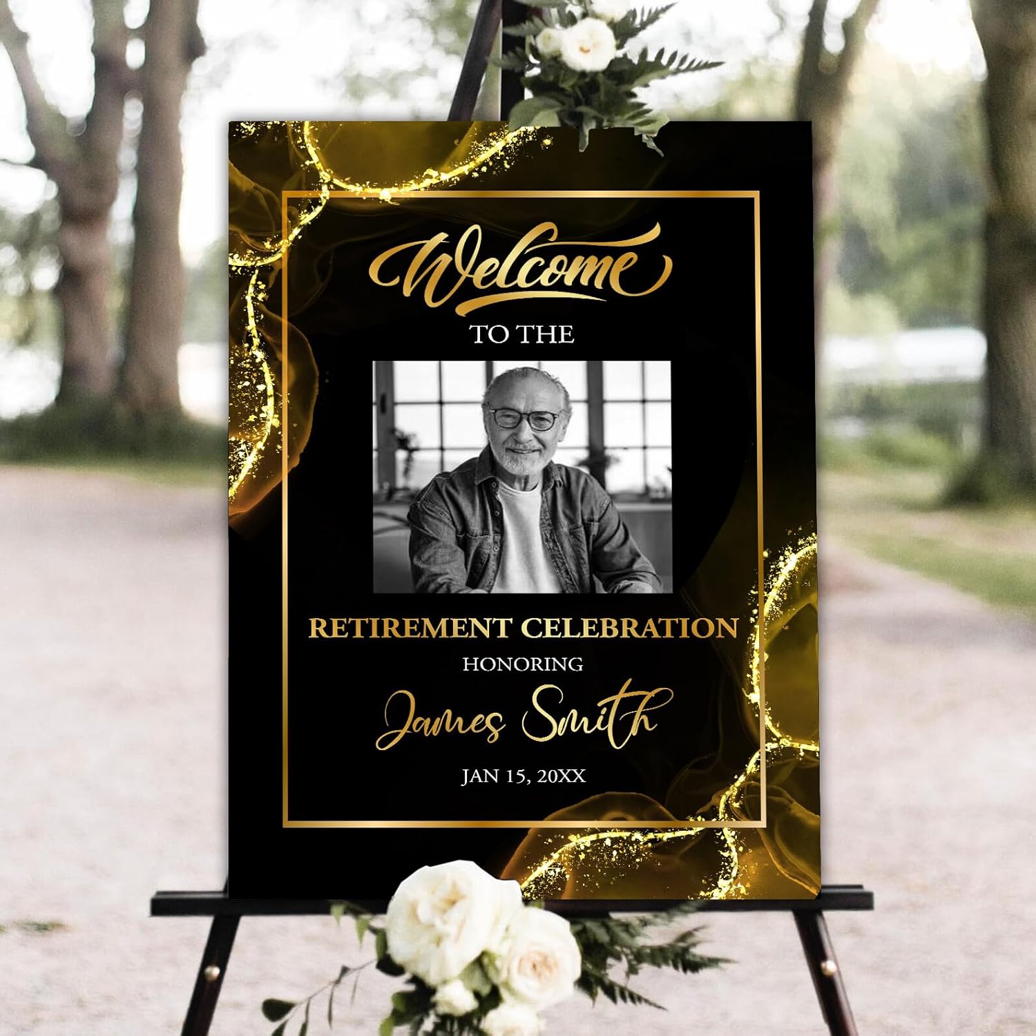 Amazon.com : Personalized Retirement Party Welcome Sign with Photo ...