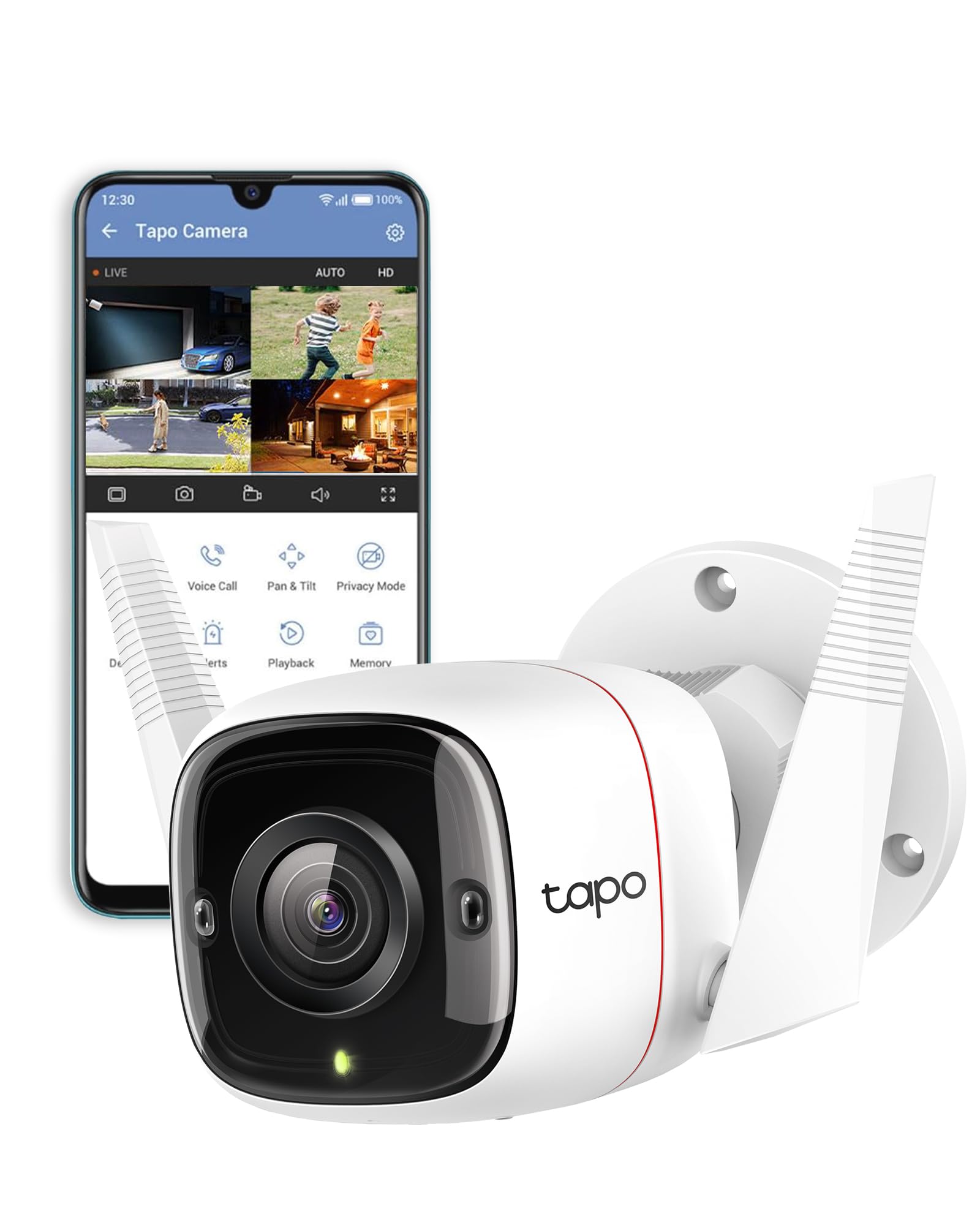 Tapo Wireless Outdoor Security Camera, Weatherproof, flexible ...