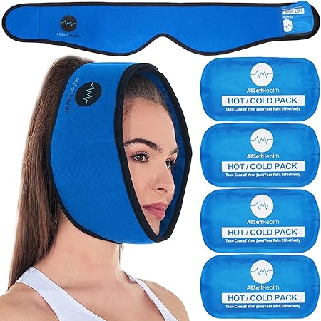 Amazon.com: Face Ice Pack Wrap for TMJ Relief, Wisdom Teeth, Jaw, Head ...