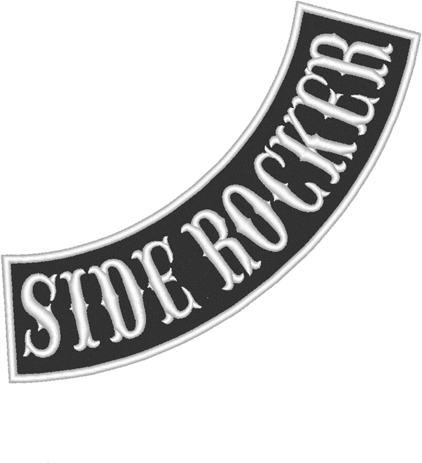 Amazon.com: Custom Embroidered Side Rocker Patch - Vest Back Patch ...