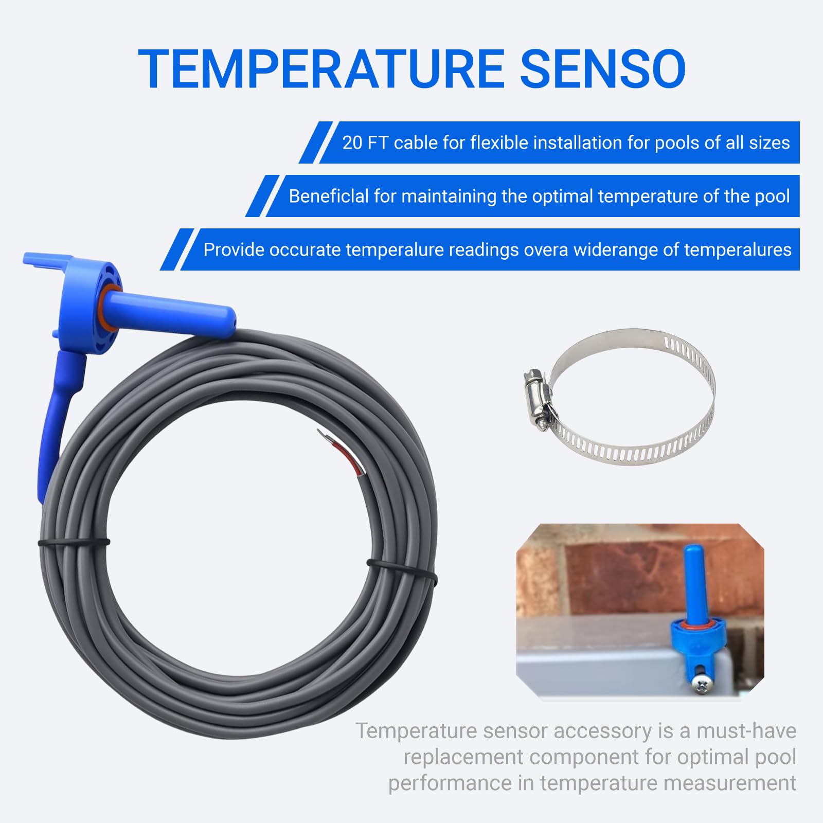 Snapklik.com : 520272 Pool Temperature Sensor Thermistor Air/Water ...