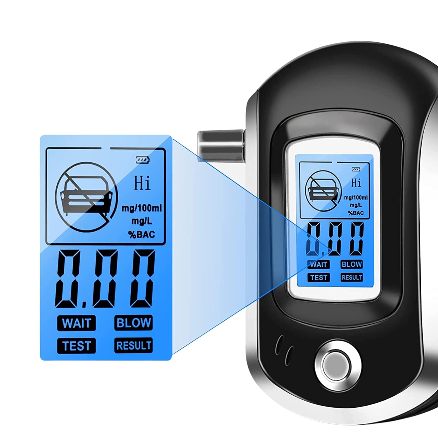 Alcohol Tester BreathalyzerFast & High Accuracy Device Blowing Alcohol ...