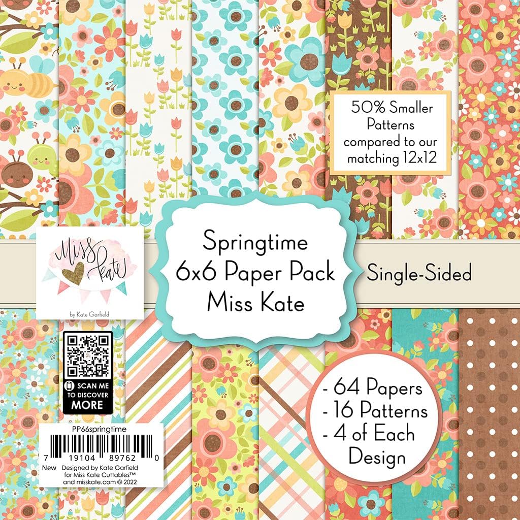 Amazon.com: 6x6 Pattern Paper Pack – Florals - for 7 Scrapbook Premium ...