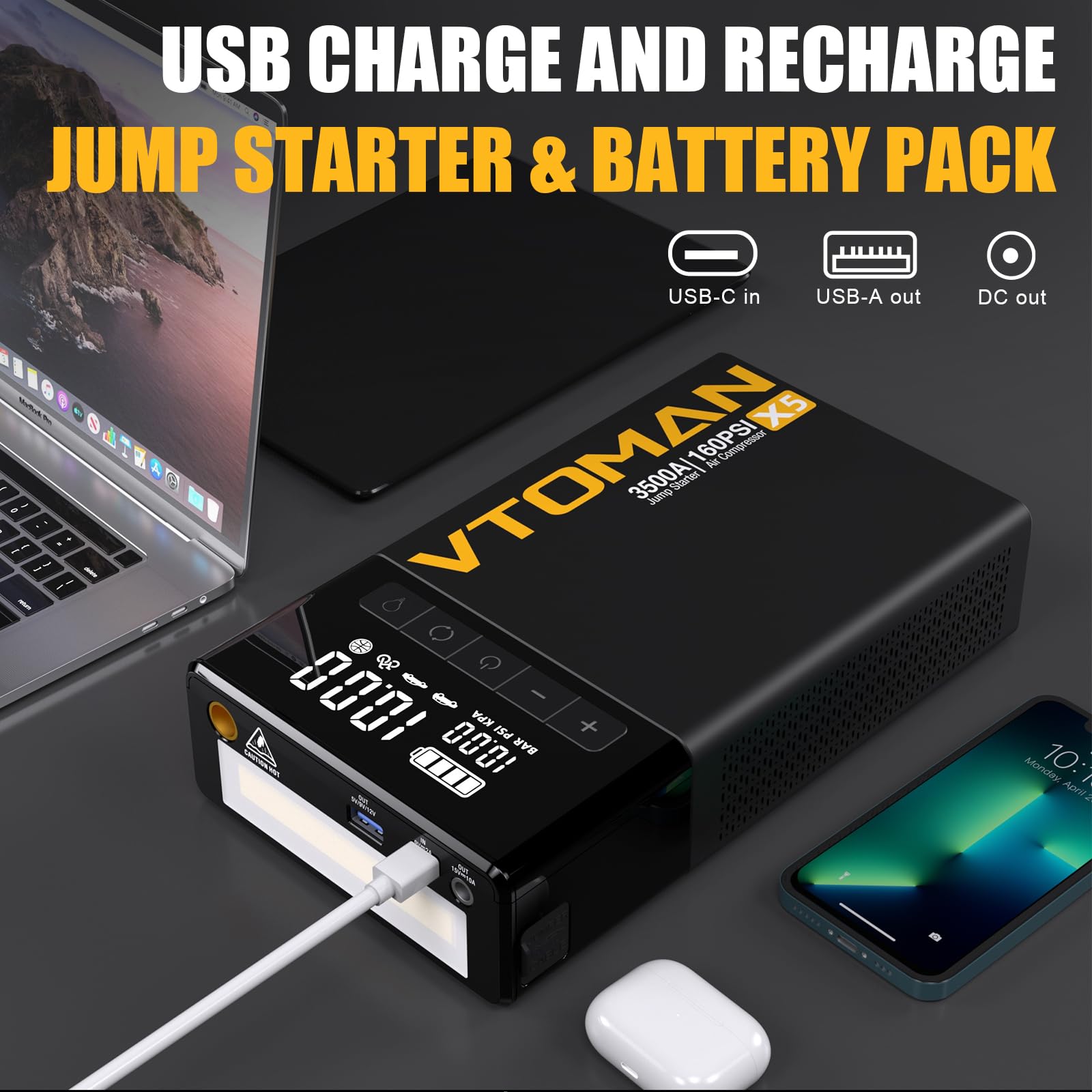 Meta Title: VTOMAN X7 Jump Starter Roadside Solution, 45% OFF