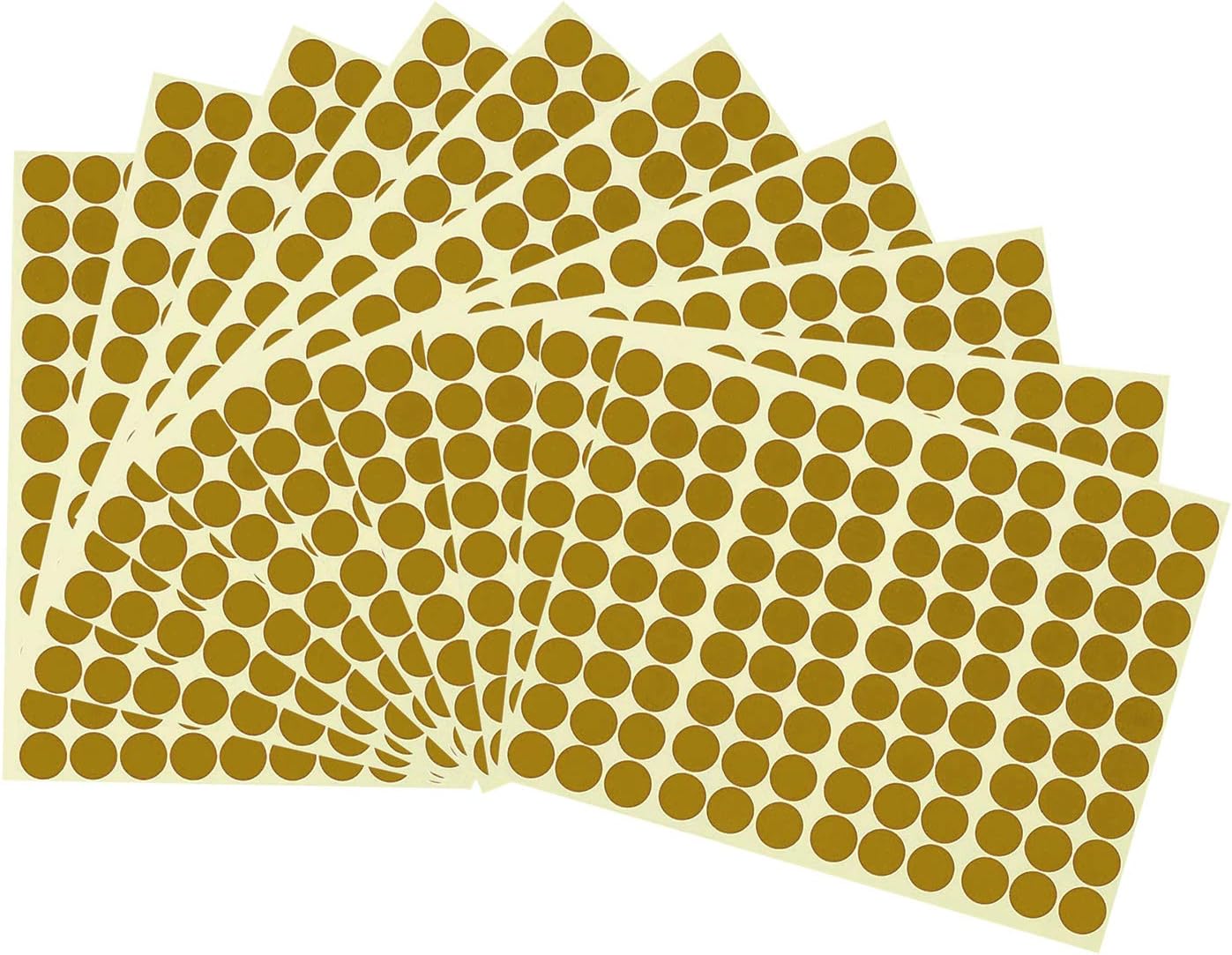 100 Gold Round Stickers - Sticky Coloured Self Adhesive Labels for ...