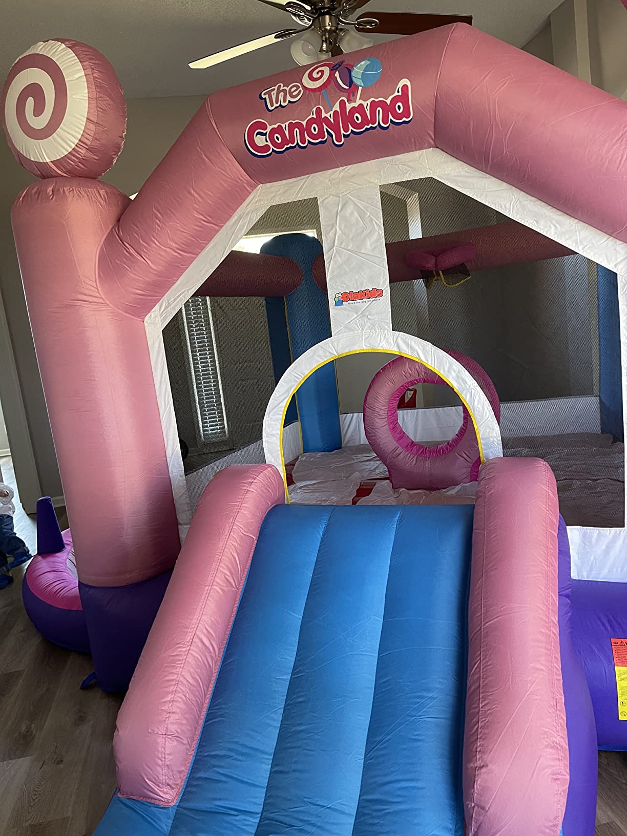 Amazon.com: OLAKIDS Inflatable Bounce House, Princess Pink Jumping ...