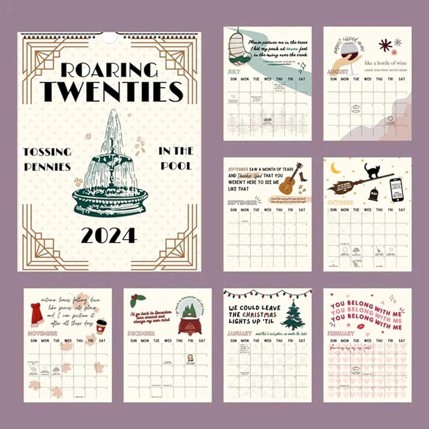 2024 Roaring Twenties Calendrier Wall Taylor Maroc | Ubuy