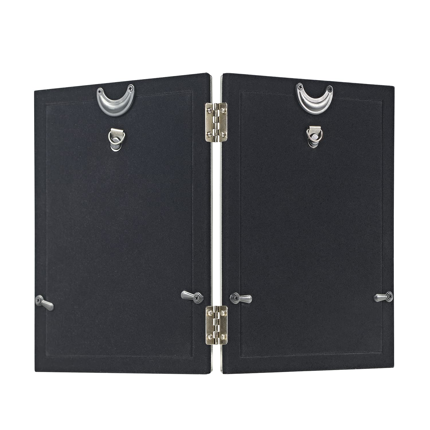 Quality Modern Shiny Silver Plated Contemporary 5" x 7" Double Hinged ...