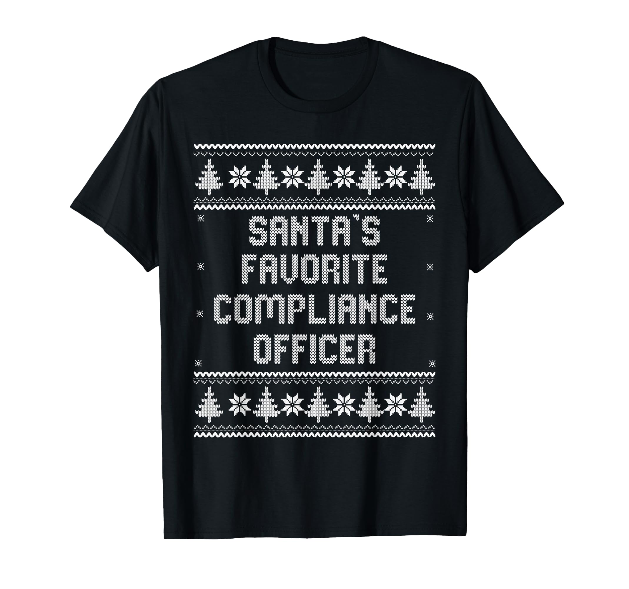 Santas Favorite Compliance Officer - Christmas Funny Gift T-Shirt ...