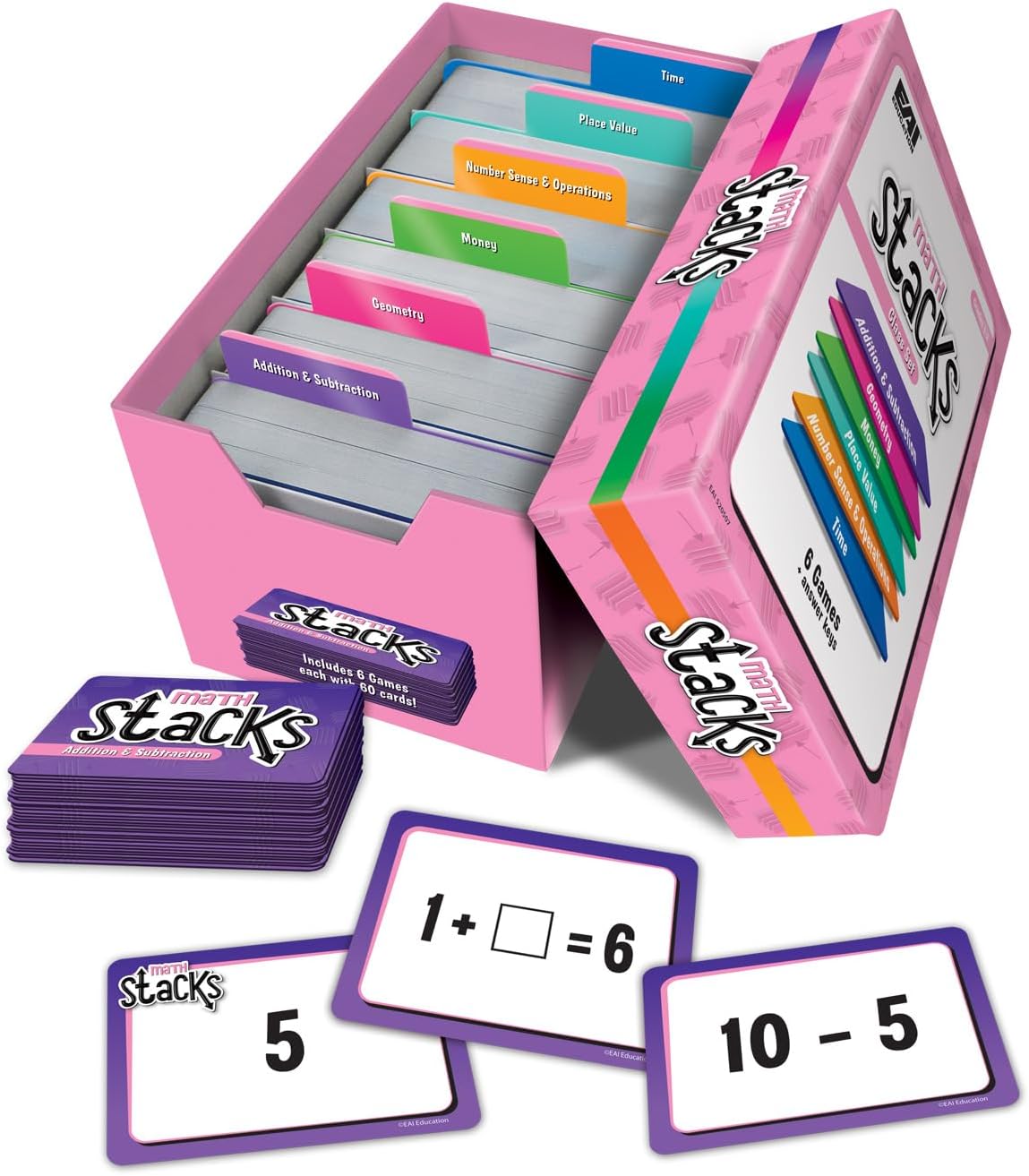 Amazon.com: EAI Education Math Stacks Classroom Game, Set of 6: Grades 1-2