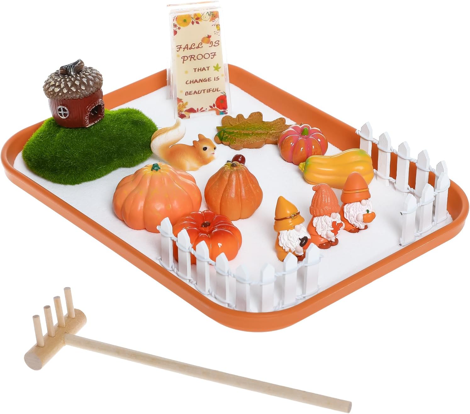 Amazon.com: Thanksgiving Zen Garden Kit with Inspirational Sign Autumn ...
