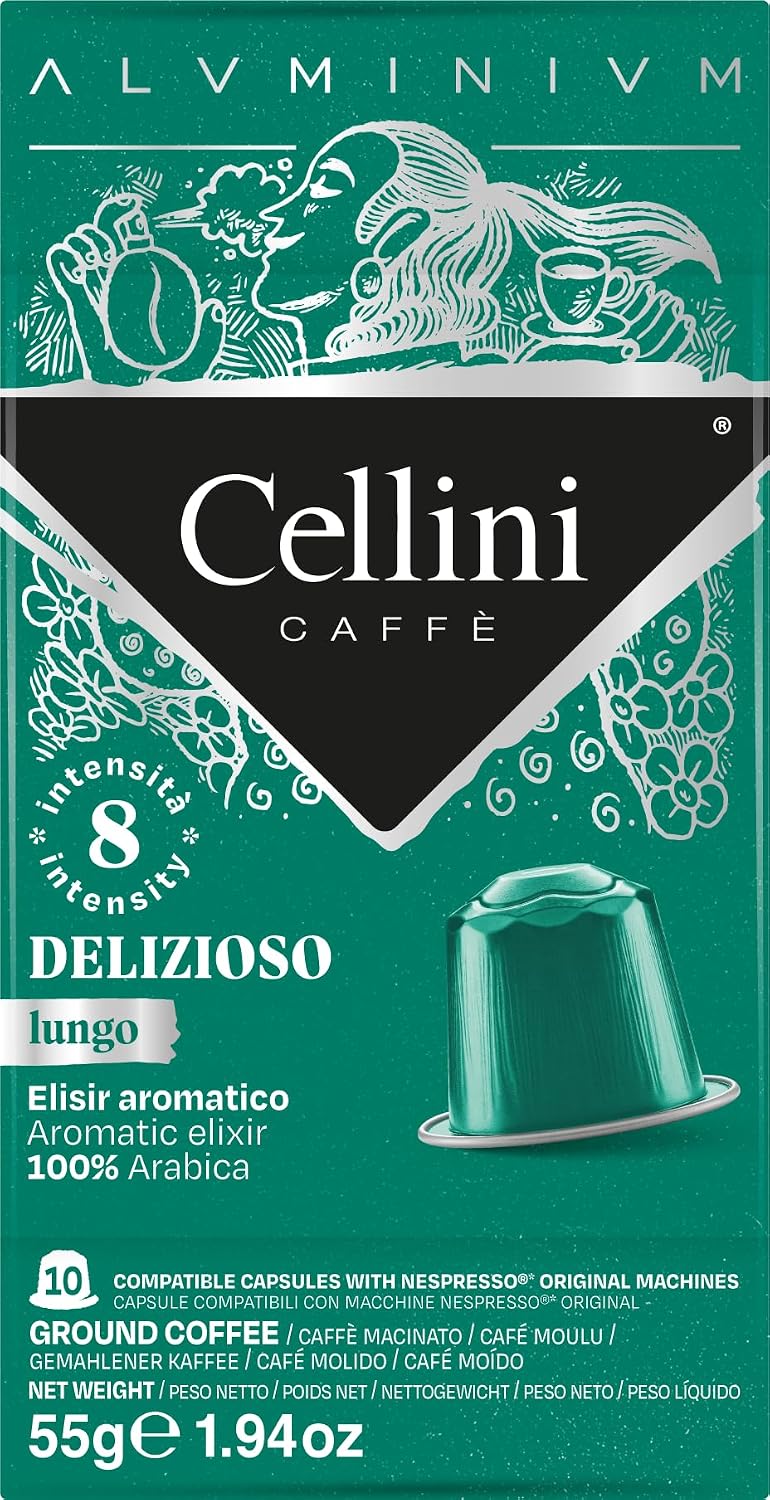 Caffè Cellini Capsule Alluminio Compatibili con Nespresso* - Aluminium ...