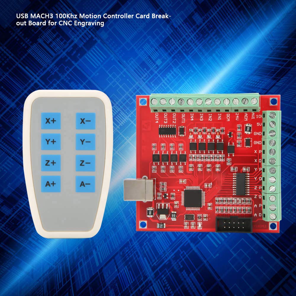 Buy 4 Axis USB CNC Controller Card, MACH3 Motion Card,100 KHz Interface Breakout Board for ...
