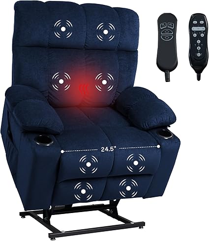 Amazon.com: FLEXISPOT Dual OKIN Motor Power Lift Recliner Chair for Elderly, Electric Lay Flat ...