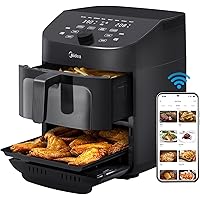 Midea Dual Basket Air Fryer Oven 11 Quart 8 in 1