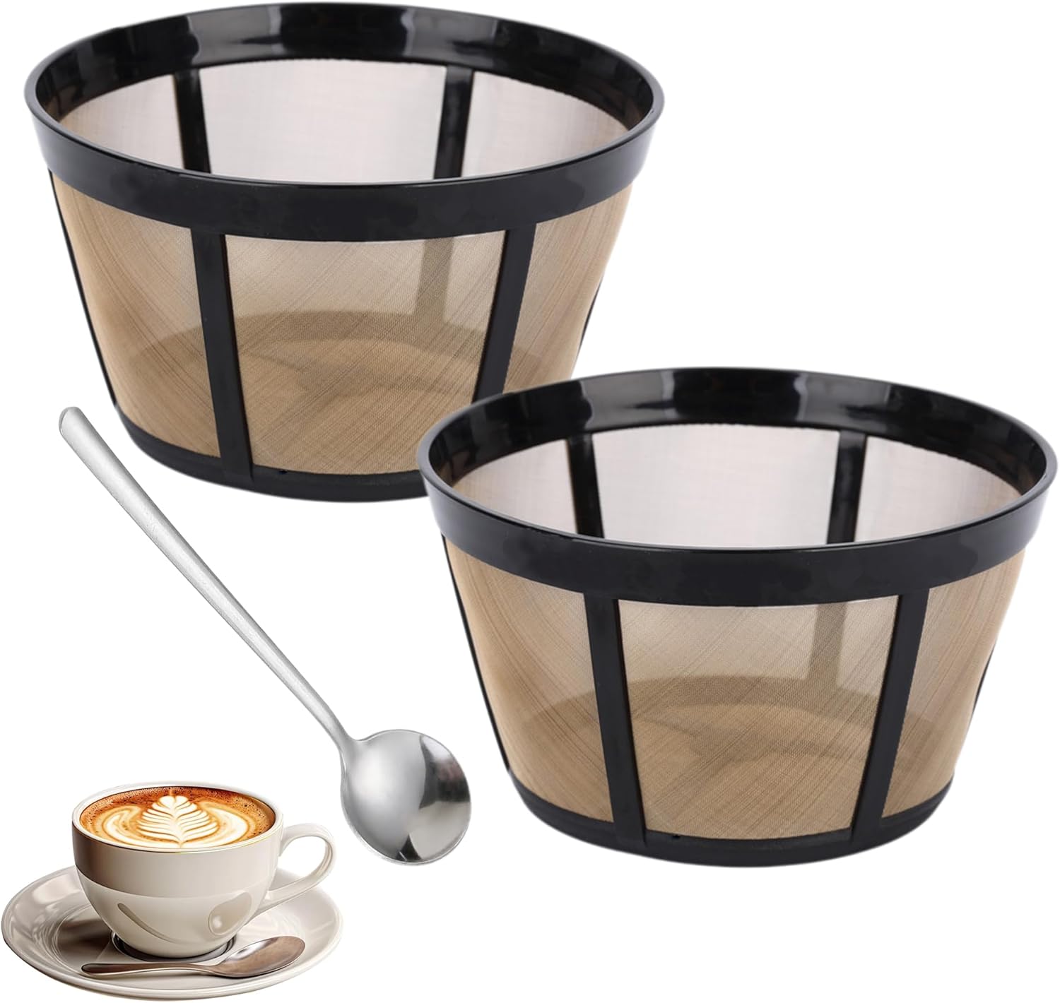 Amazon.com: 2 Pack Reusable Coffee Filter Fit for BUNN 8 10 12 Cup ...