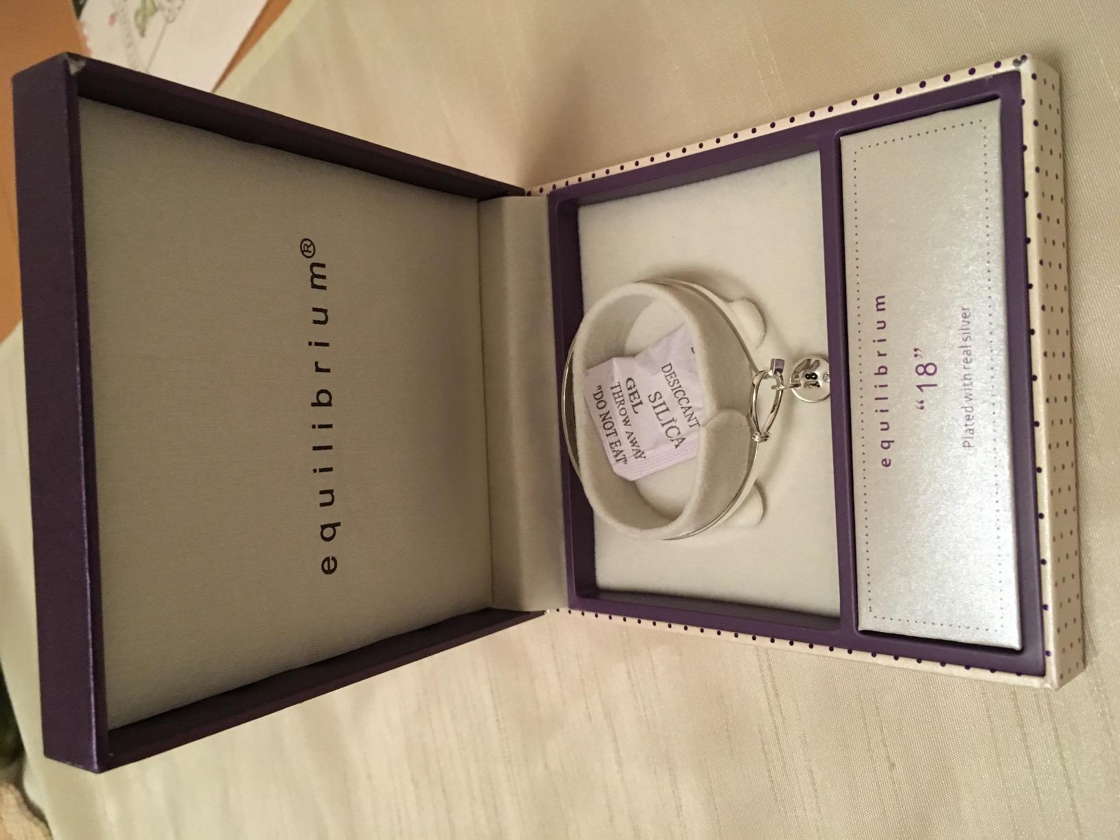 equilibrium Silver Plated Bracelet Bangle for 18th Birthday : Amazon.co ...