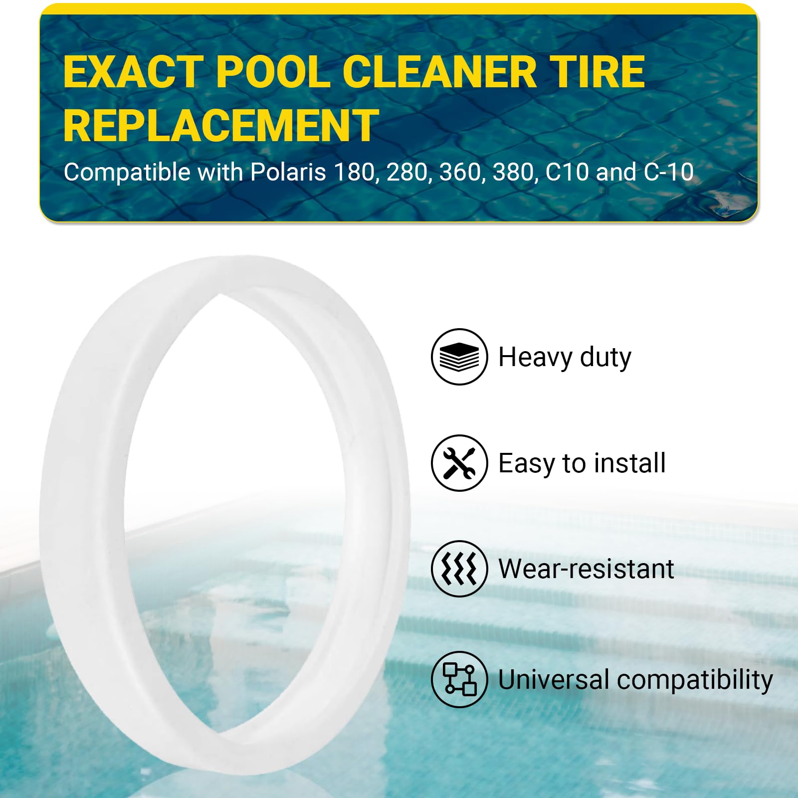 Snapklik.com : (6-Pack) The Exact Pool Cleaner Tire Replacement ...