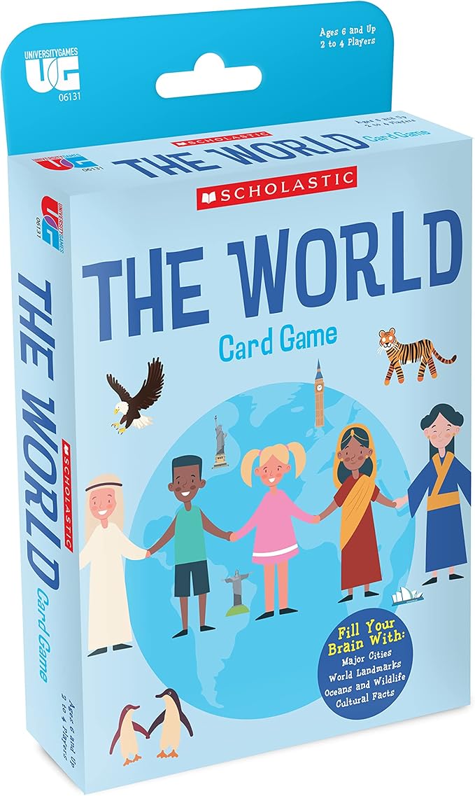 Amazon.com: Scholastic The World Travel Card Game, Perfect for Summer ...