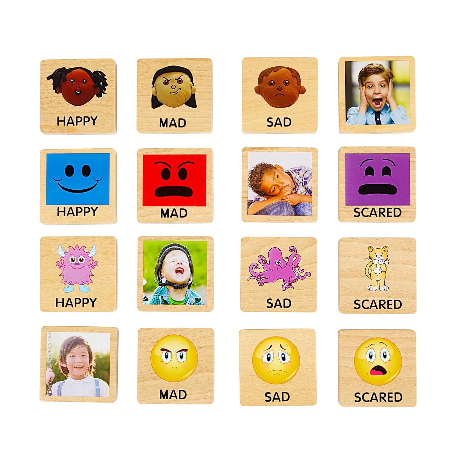 Amazon.com: Excellerations Build and Match Emotions Block Set 1-16 ...