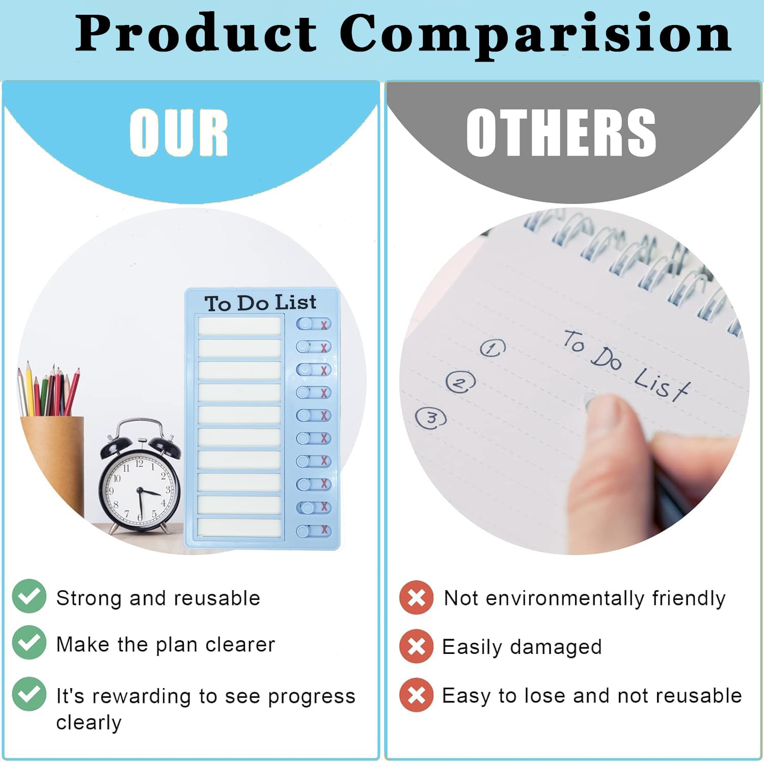 Snapklik.com : 4 Pieces Chore Chart For Kids, Sliding Routine Chart