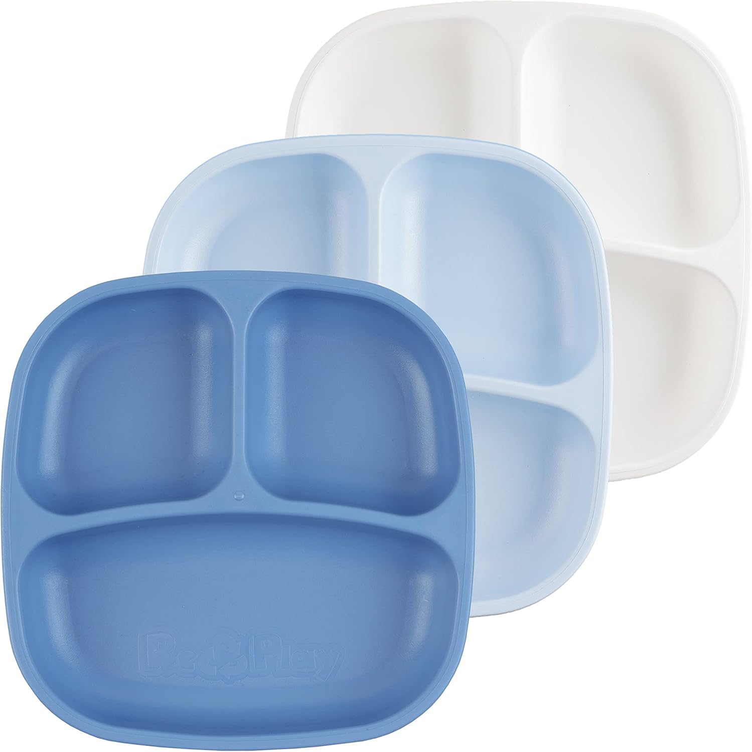 Amazon.com: Re-Play Divided Plates 3 pack with Deep Sides and Three ...