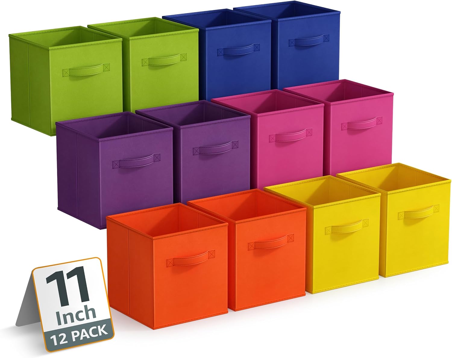 Amazon.com - Sorbus 11 Inch Storage Bins - Sturdy Collapsible Fabric ...