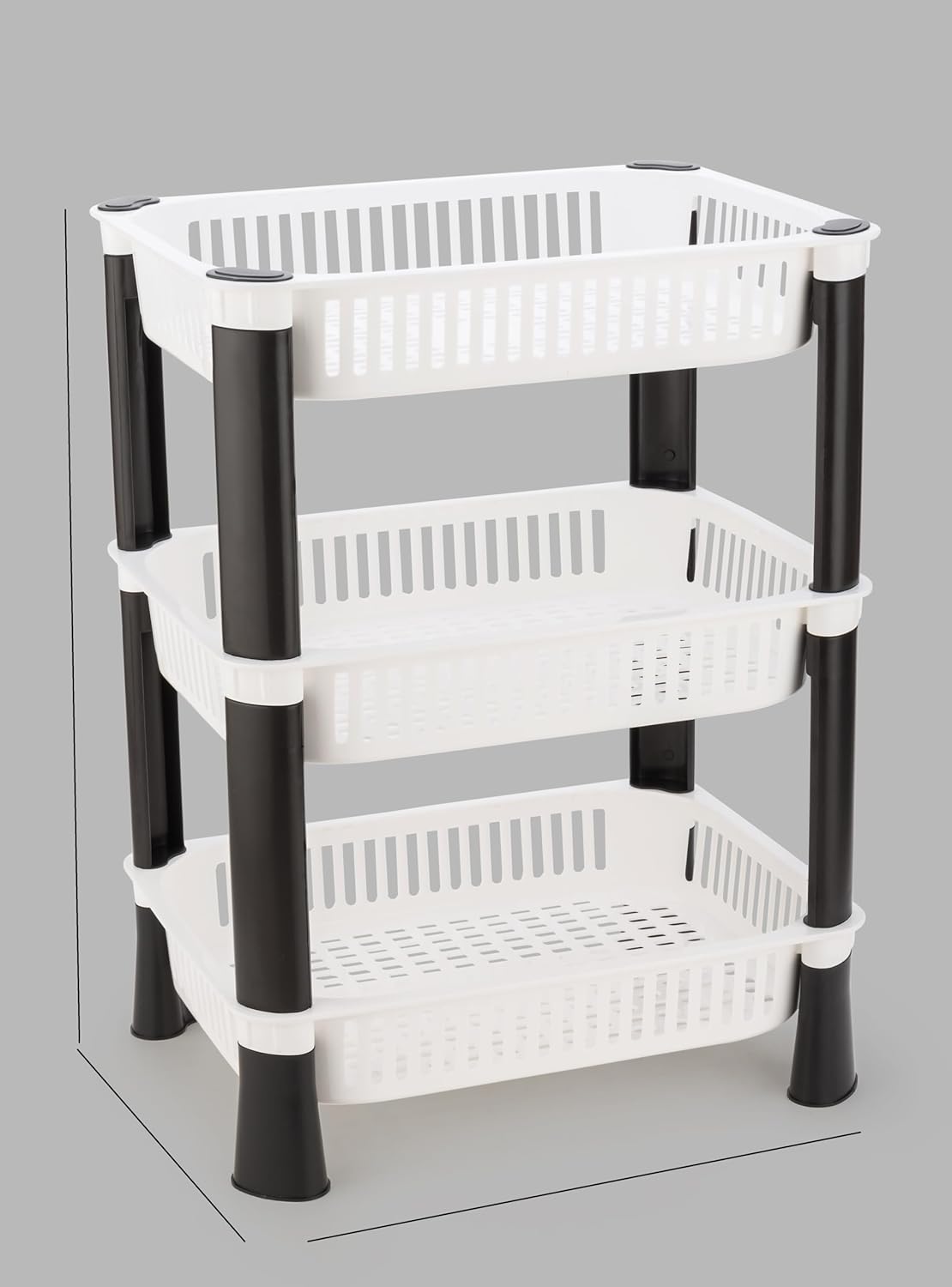 FRIEDERICH Plastic Vegetable Trolley Rack for Kitchen Storage Vegetable ...