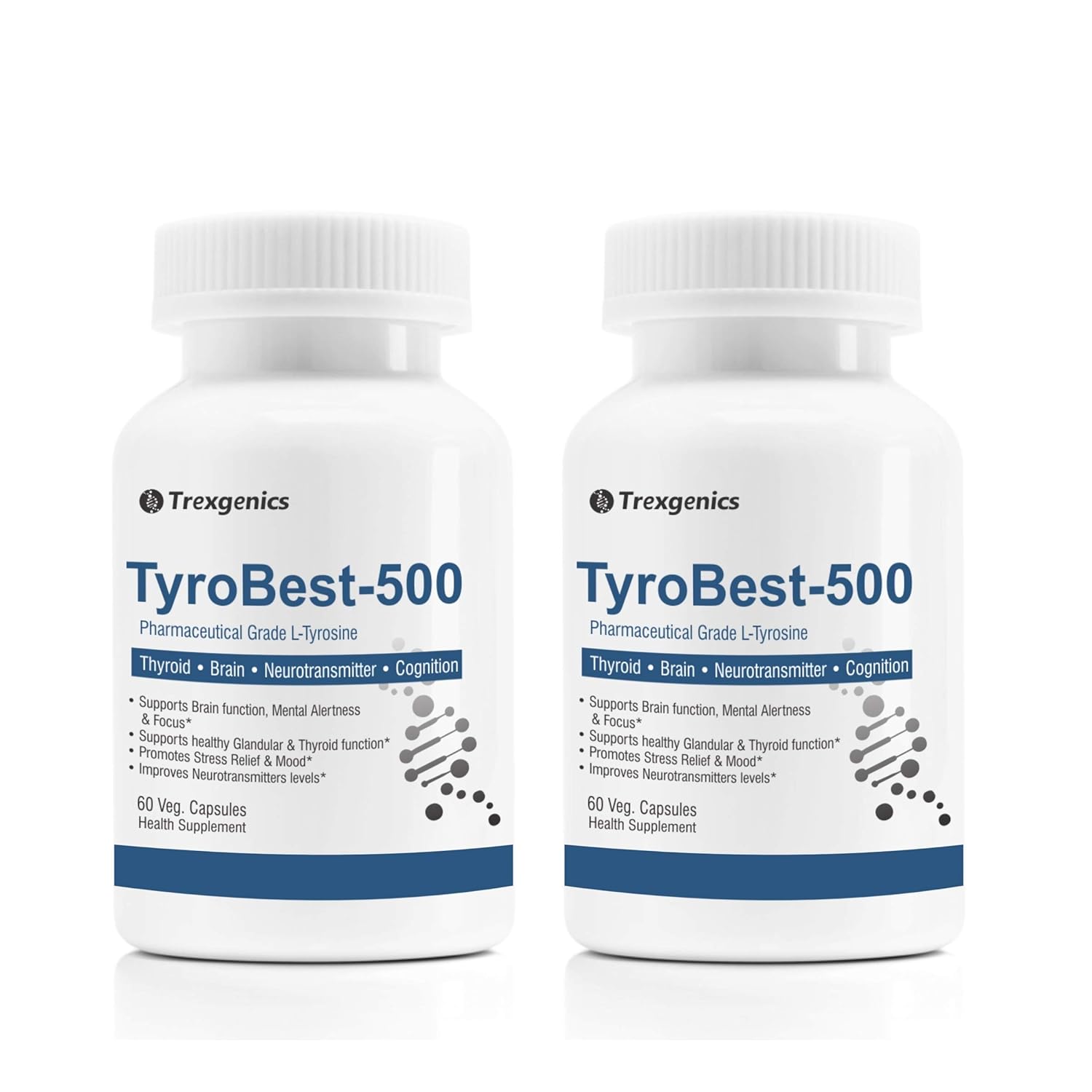 Trexgenics TyroBest-500 L-Tyrosine Pharmaceutical Grade - Thyroid ...