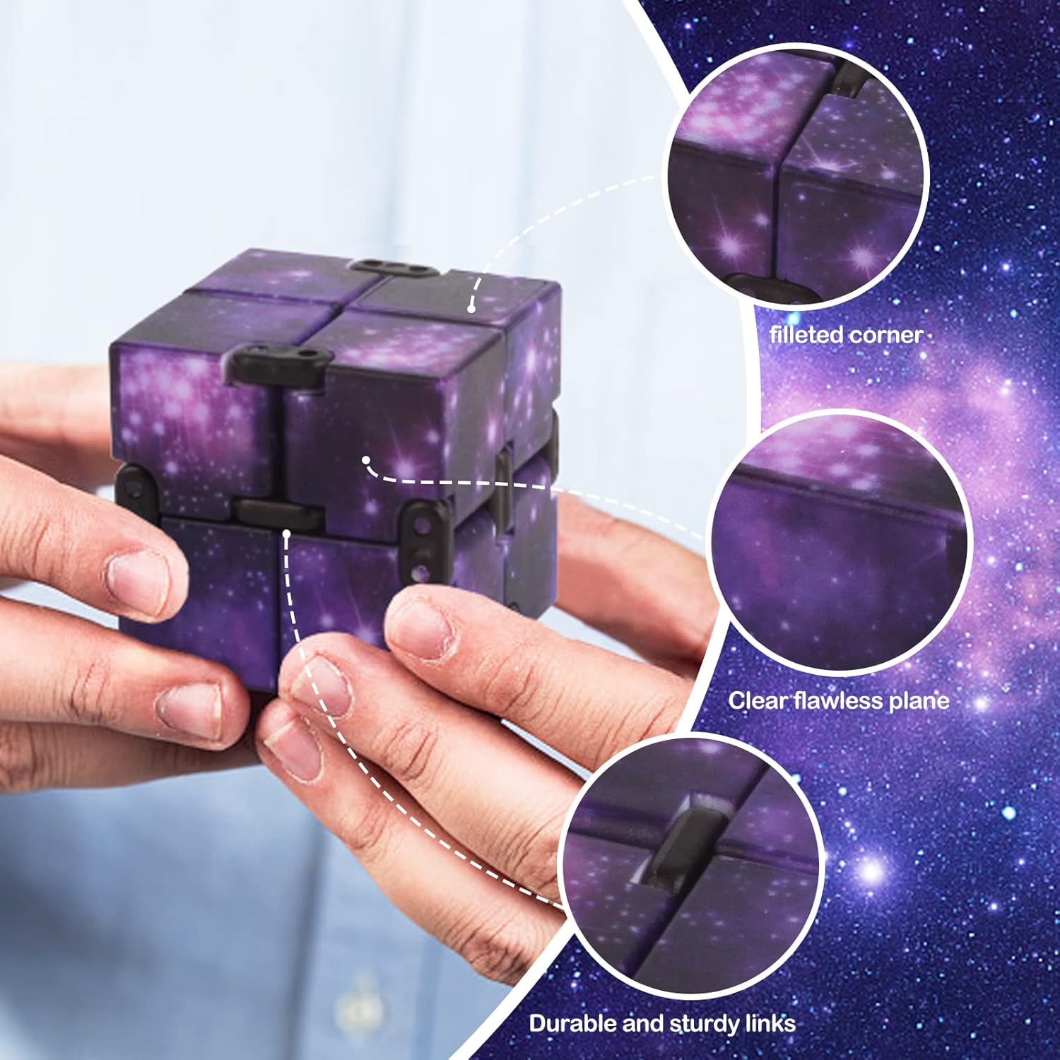 Fidget Infinity Cube Toys Fidget Cubes Hand Held Magic Cube Cool Toy ...
