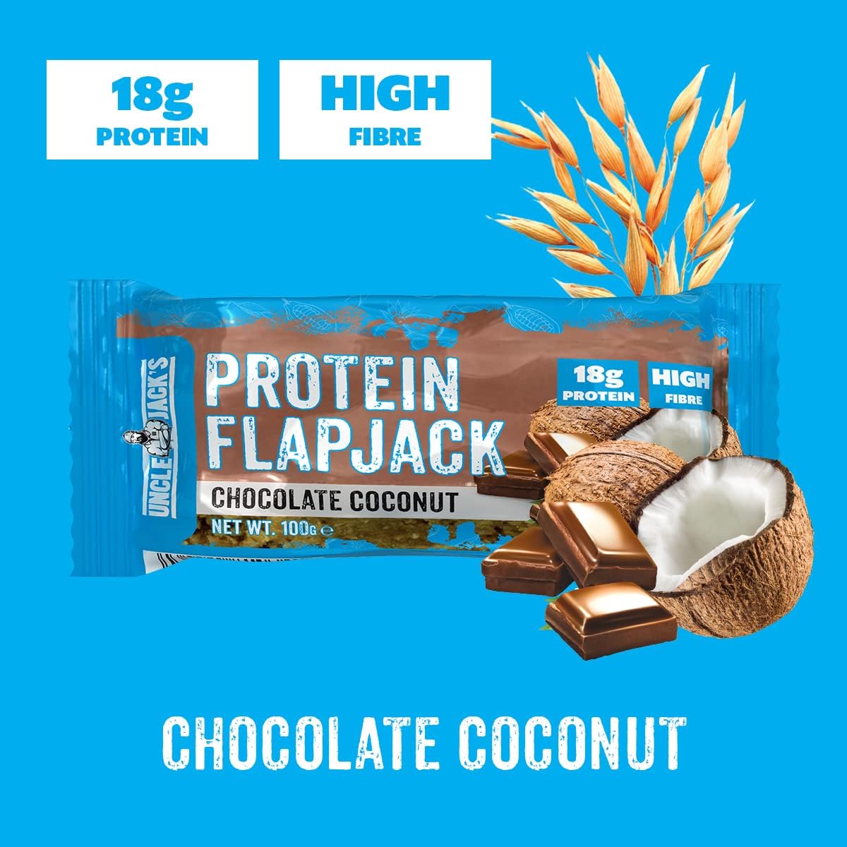 Uncle Jack’s Protein Flapjacks | 16 x 100g | 18g Protein | High Protein ...
