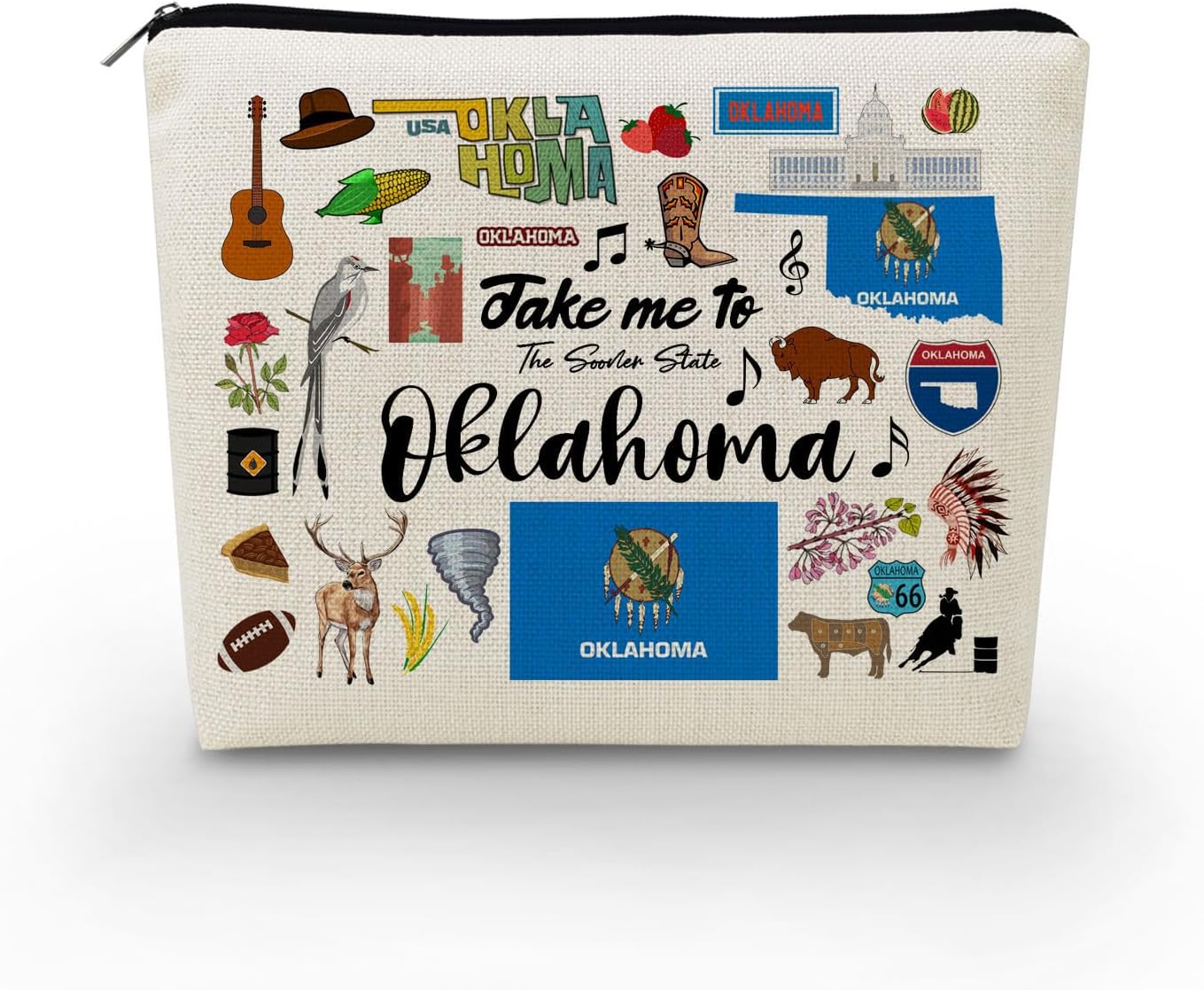 Amazon.com: YULUENZE Take Me To Oklahoma Makeup Bag Oklahoma Travel ...