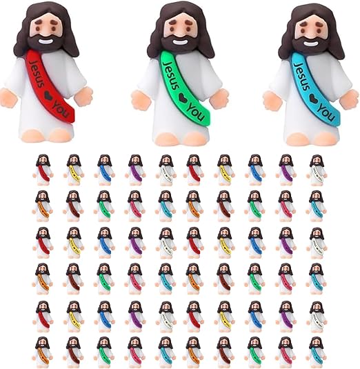 Amazon.com: AKFAHOIF 60PCS Little Jesus Figures, Mini Jesus Figurines ...